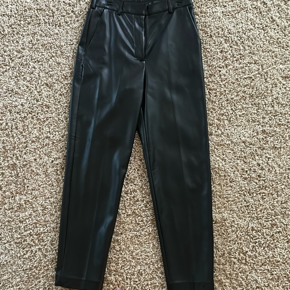 French Connection | Pants & Jumpsuits | Black Leather Pants | Poshmark